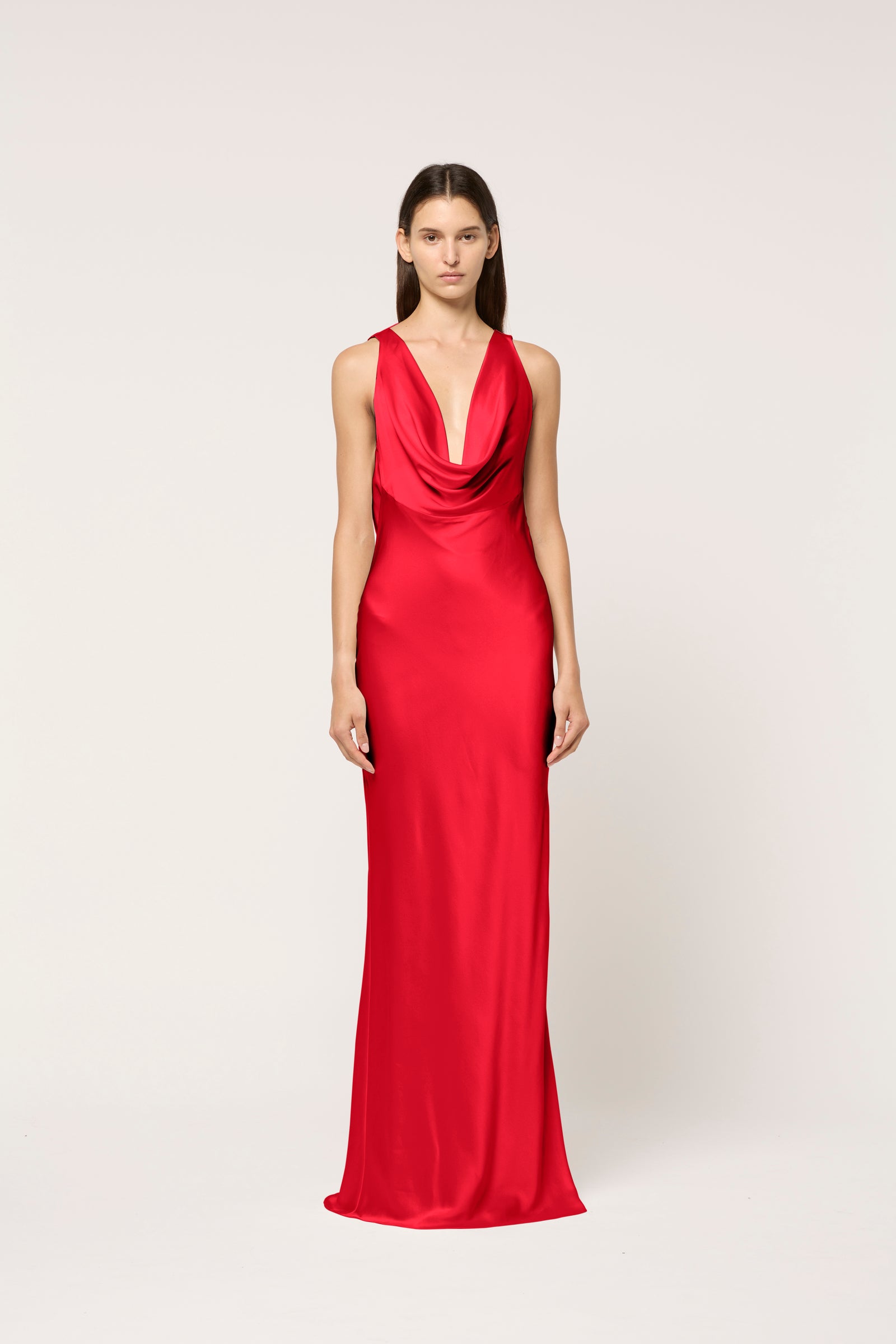 Michael lo sordo silk satin gown store